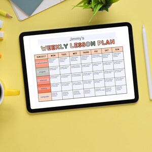 Weekly Lesson Plan Editable | Lesson Planner | Homeschool Teacher ...