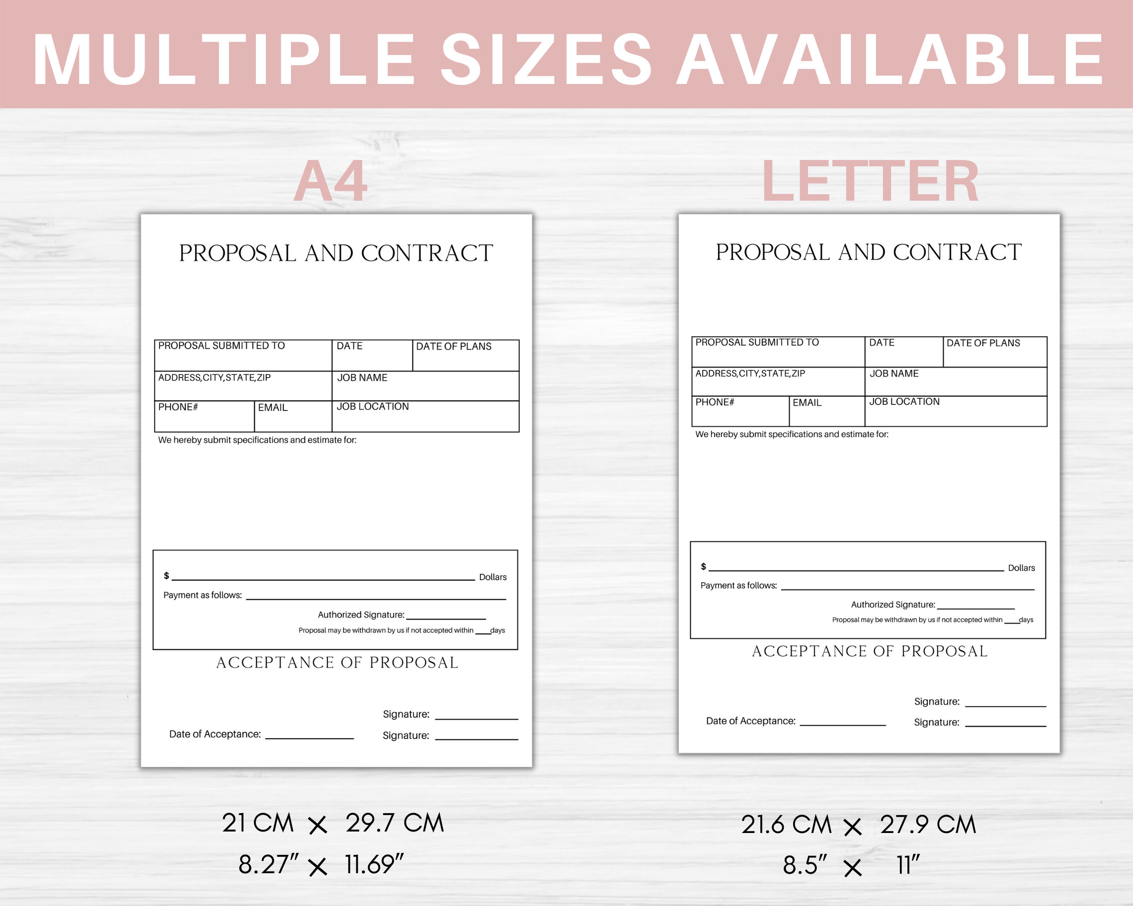 Contract Form Editable Agreement Template Business Form Terms and ...