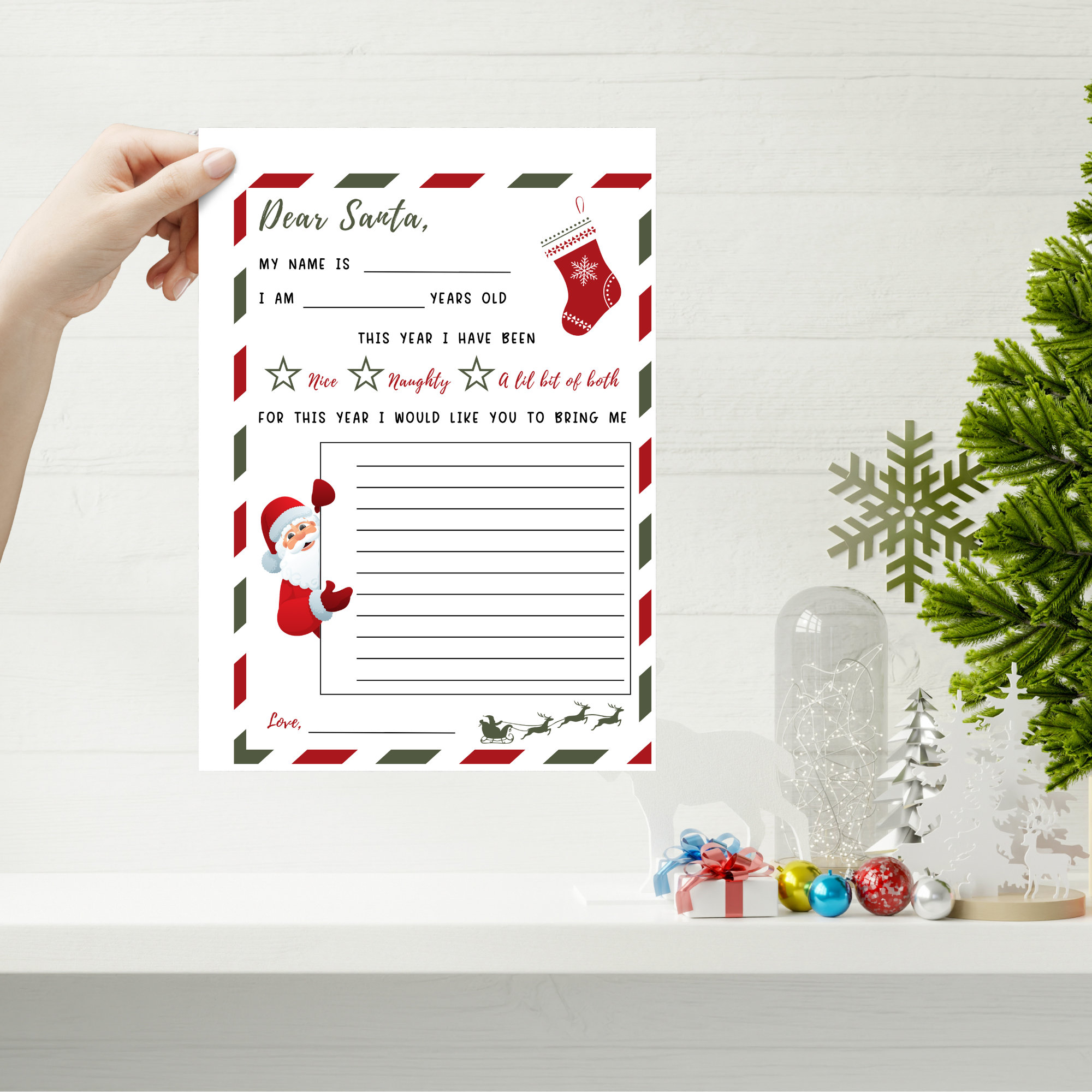 Letter to Santa Christmas Letter Dear Santa Printable Letter to Santa ...