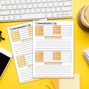 Teacher Communication Log Printable Teacher Log Communication Tracker ...