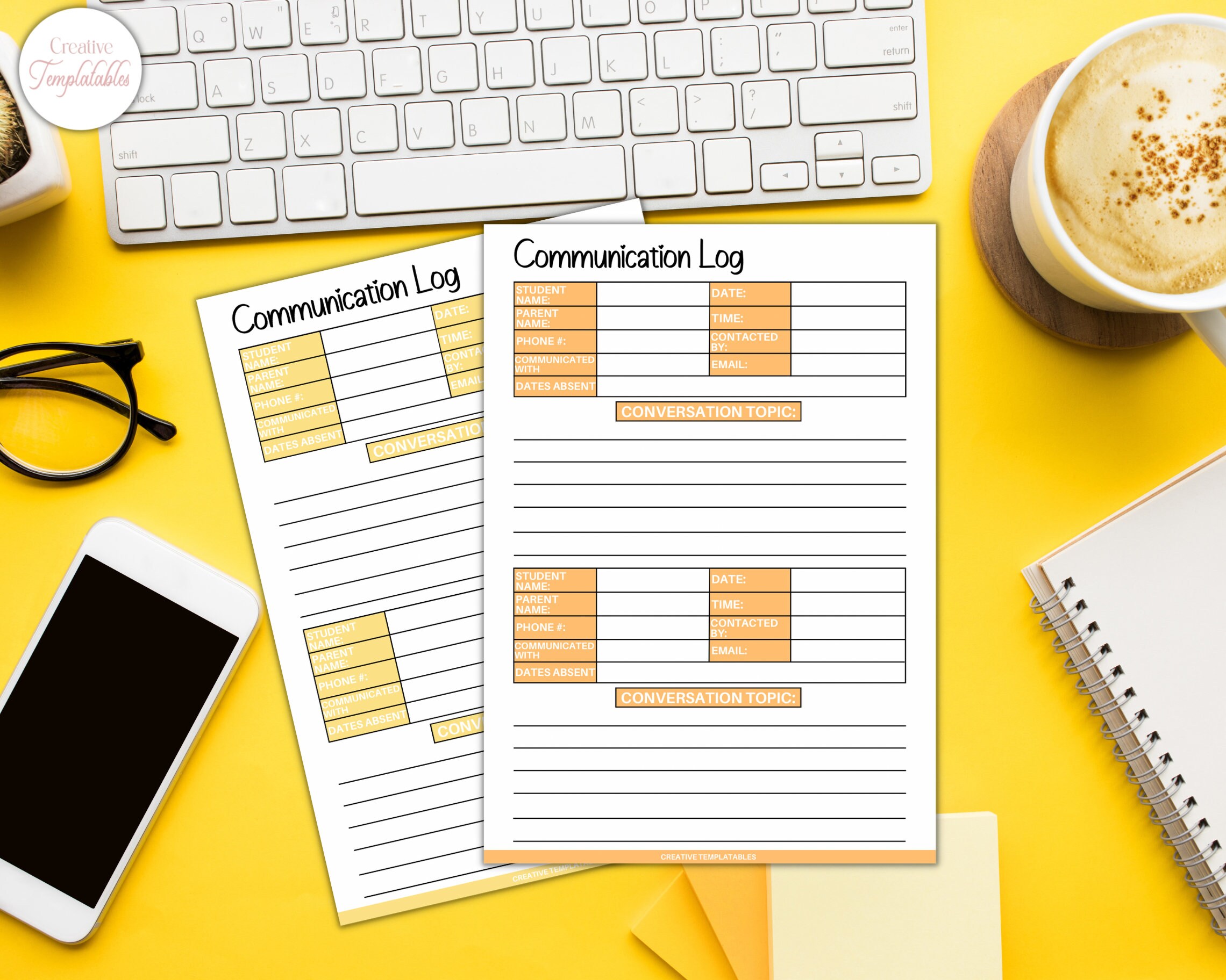 Teacher Communication Log Printable Teacher Log Communication Tracker ...