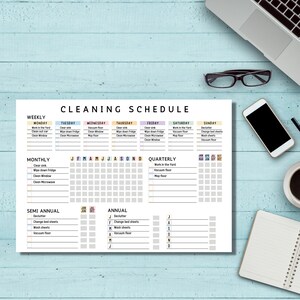 Cleaning Planner Cleaning Chore Chart Editable Cleaning Schedule ...