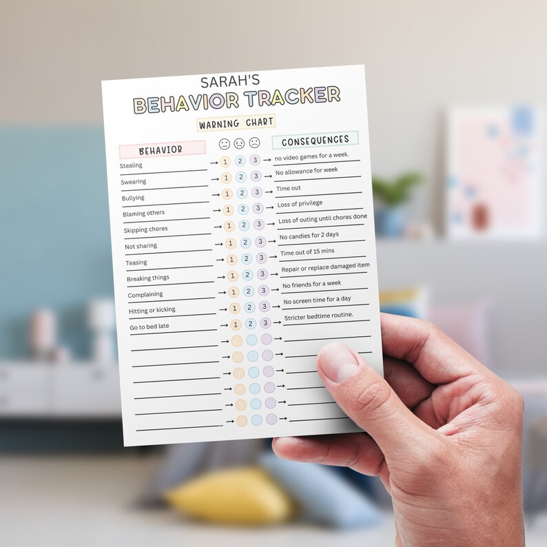 Behavior Reward Chart for Kids | Good Behavior Tracking | Children ...