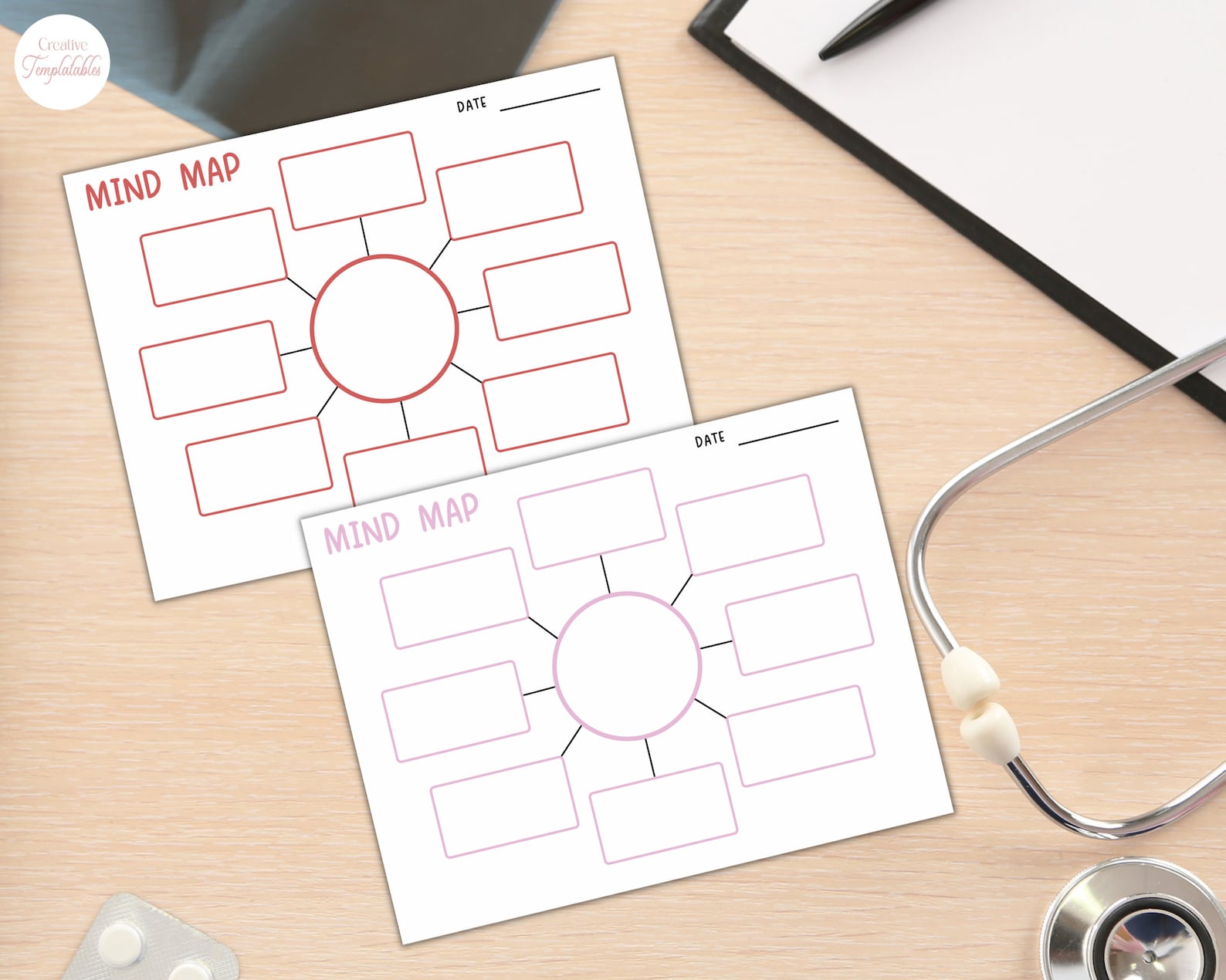Mind Map Planner | Printable Mind Map Template | Study Guide | Idea Map ...