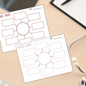 Mind Map Planner | Printable Mind Map Template | Study Guide | Idea Map ...