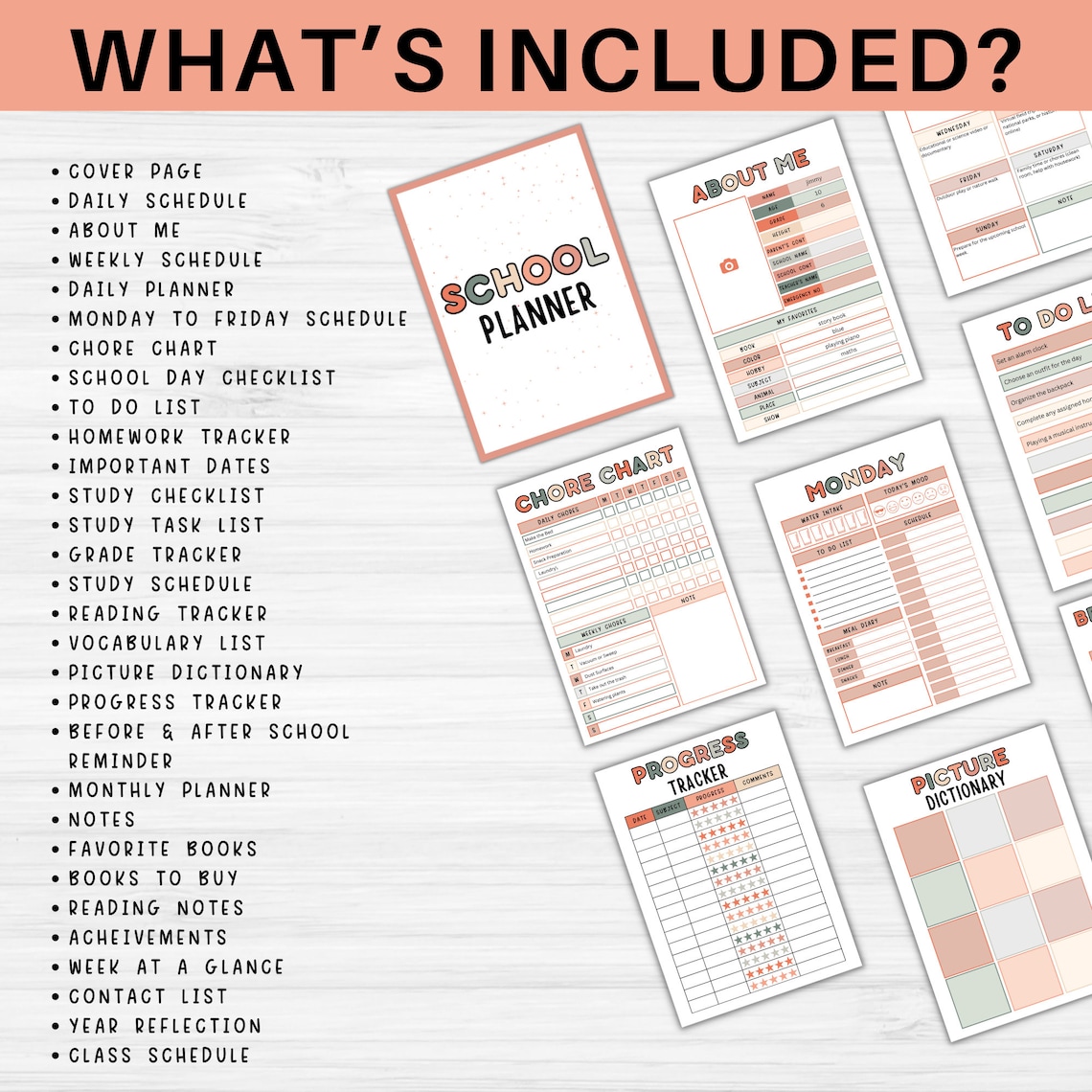 Back to School Printable Planner Home School Planner for Kids Kids ...