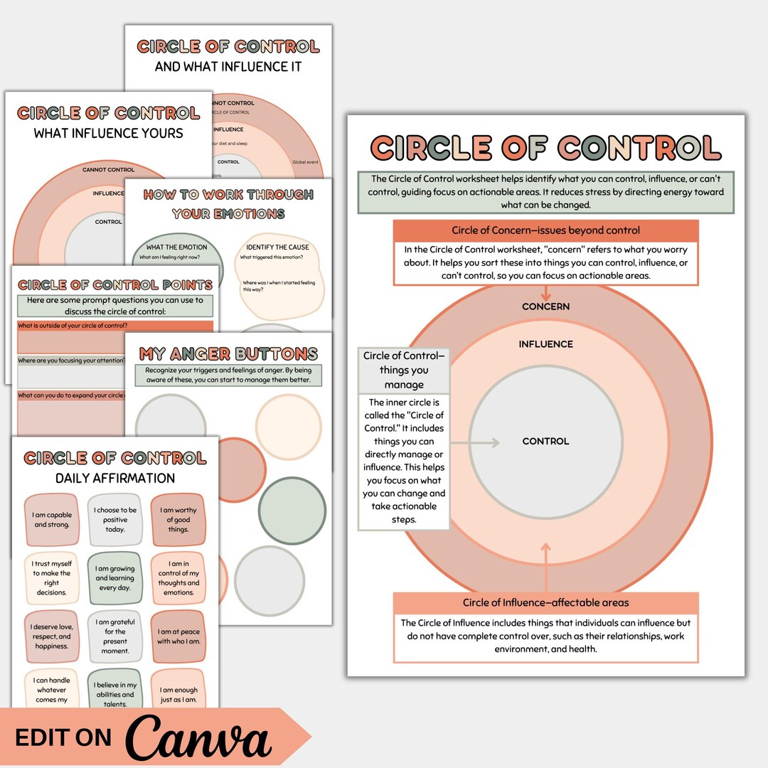 Hojas de trabajo sobre el círculo de control / Hojas de trabajo de ...