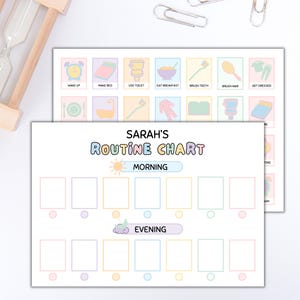 Kids Routine Chart Printable Daily Schedule for Kids Chore Chart ...