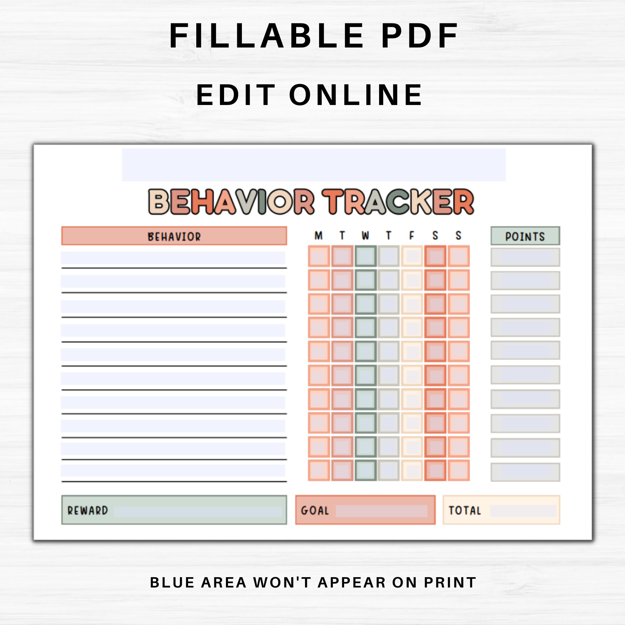 Behavior Reward Chart for Kids Good Behavior Tracking - Etsy