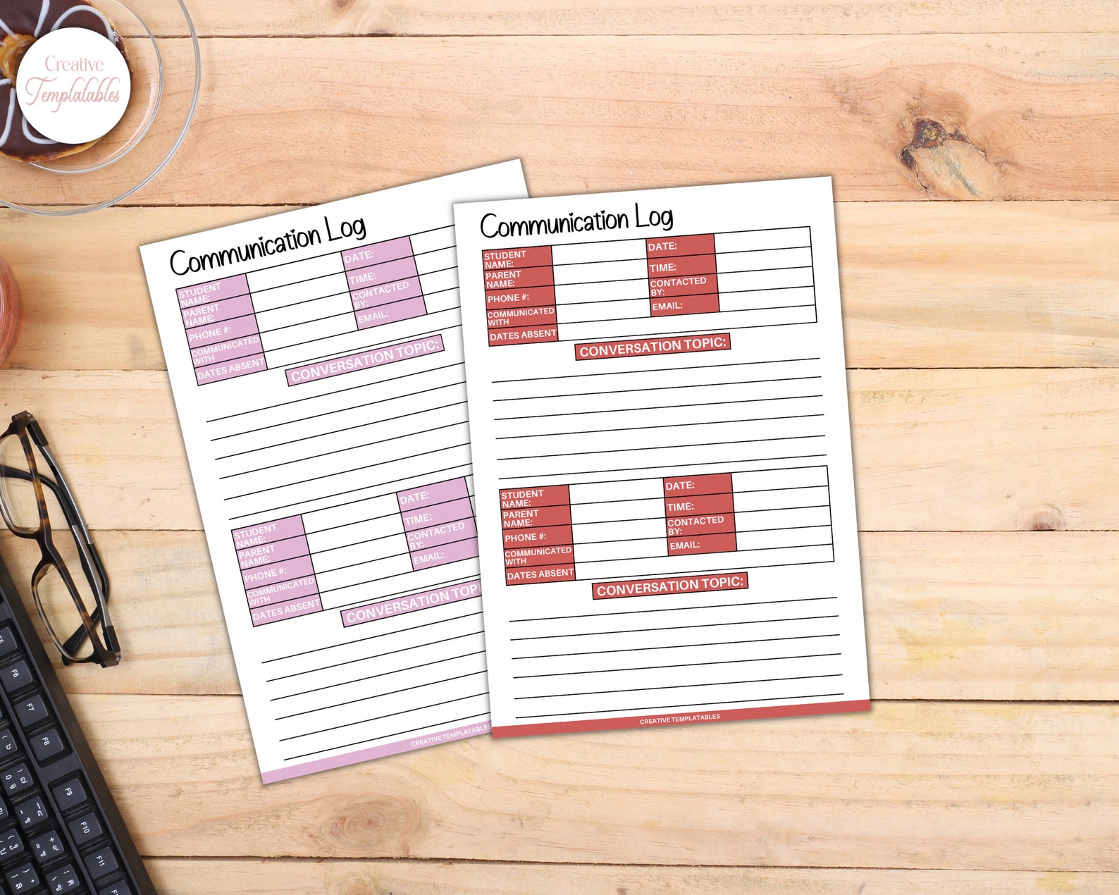 Teacher Communication Log Printable Teacher Log Communication Tracker ...