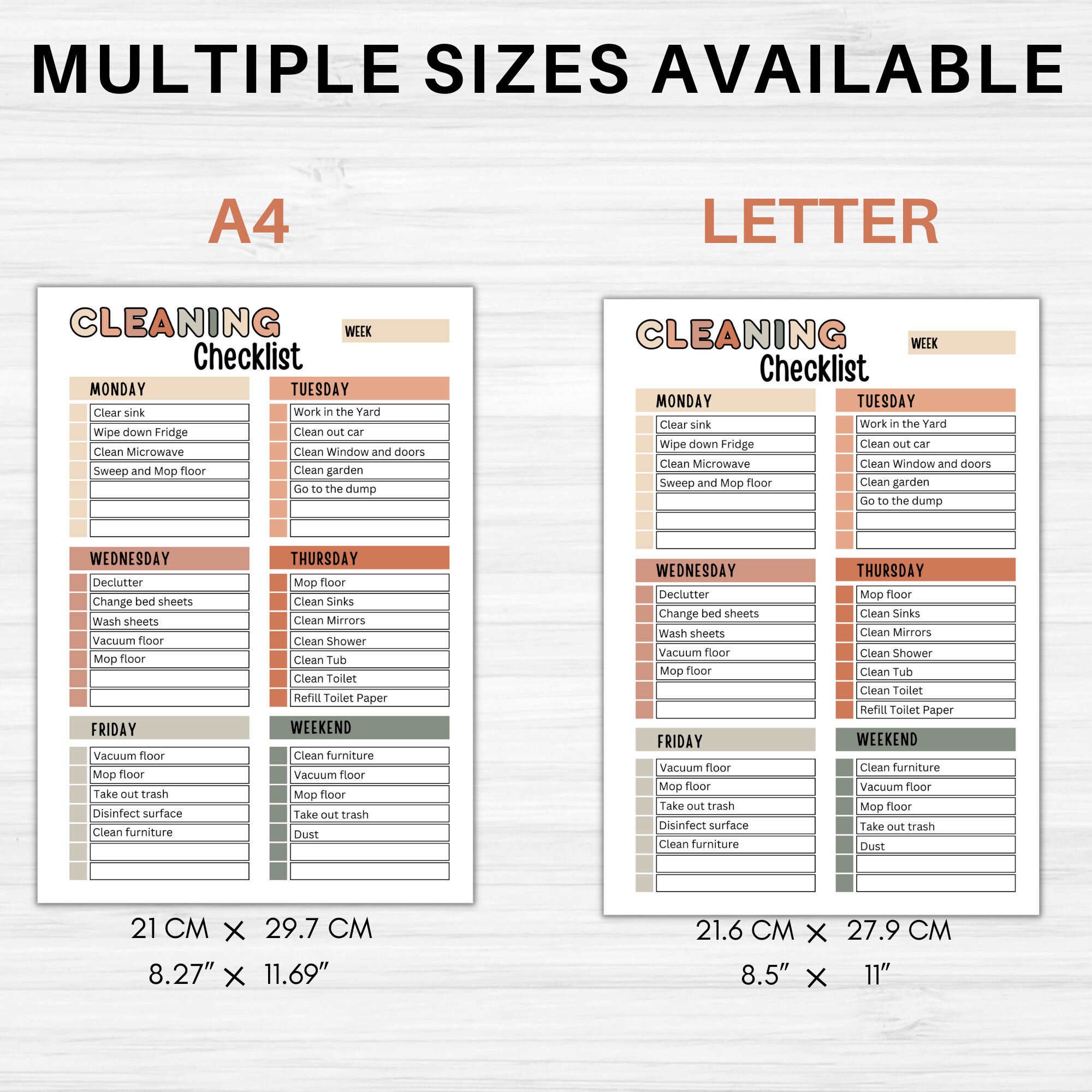 Cleaning Planner Kids Chore Chart Editable Cleaning Schedule for Kids ...