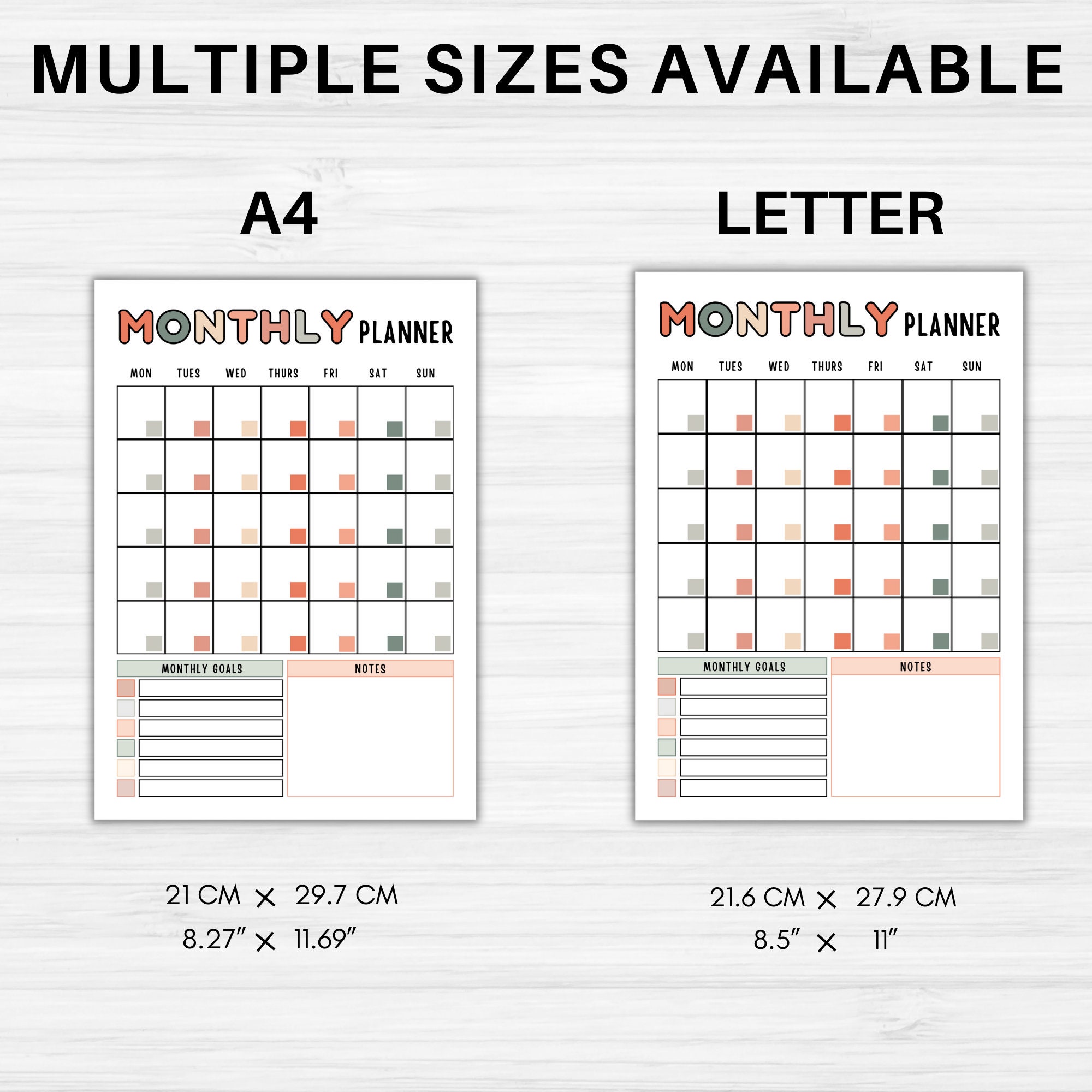 Goal Planner Bundle Editable Goals Tracker Smart Goal Setting Kit New ...