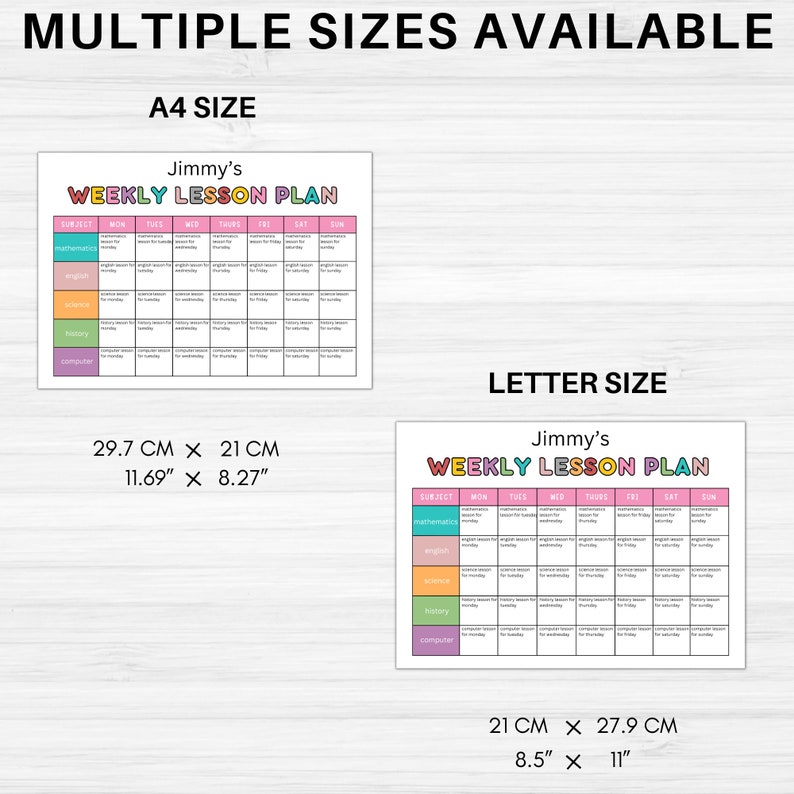 Weekly Lesson Plan Editable | Lesson Planner | Homeschool Teacher ...