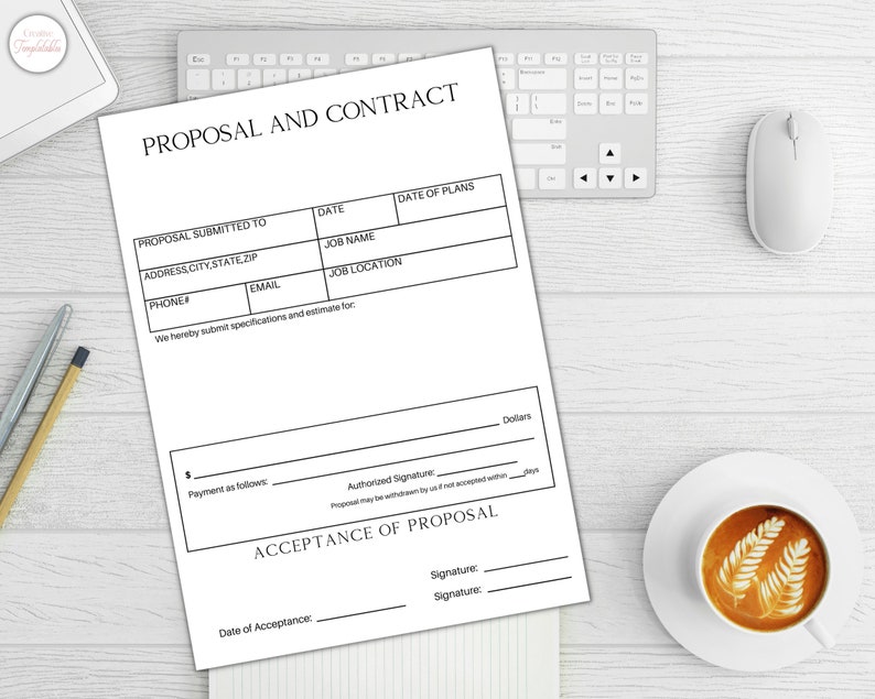 Contract Form Editable Agreement Template Business Form Terms and ...