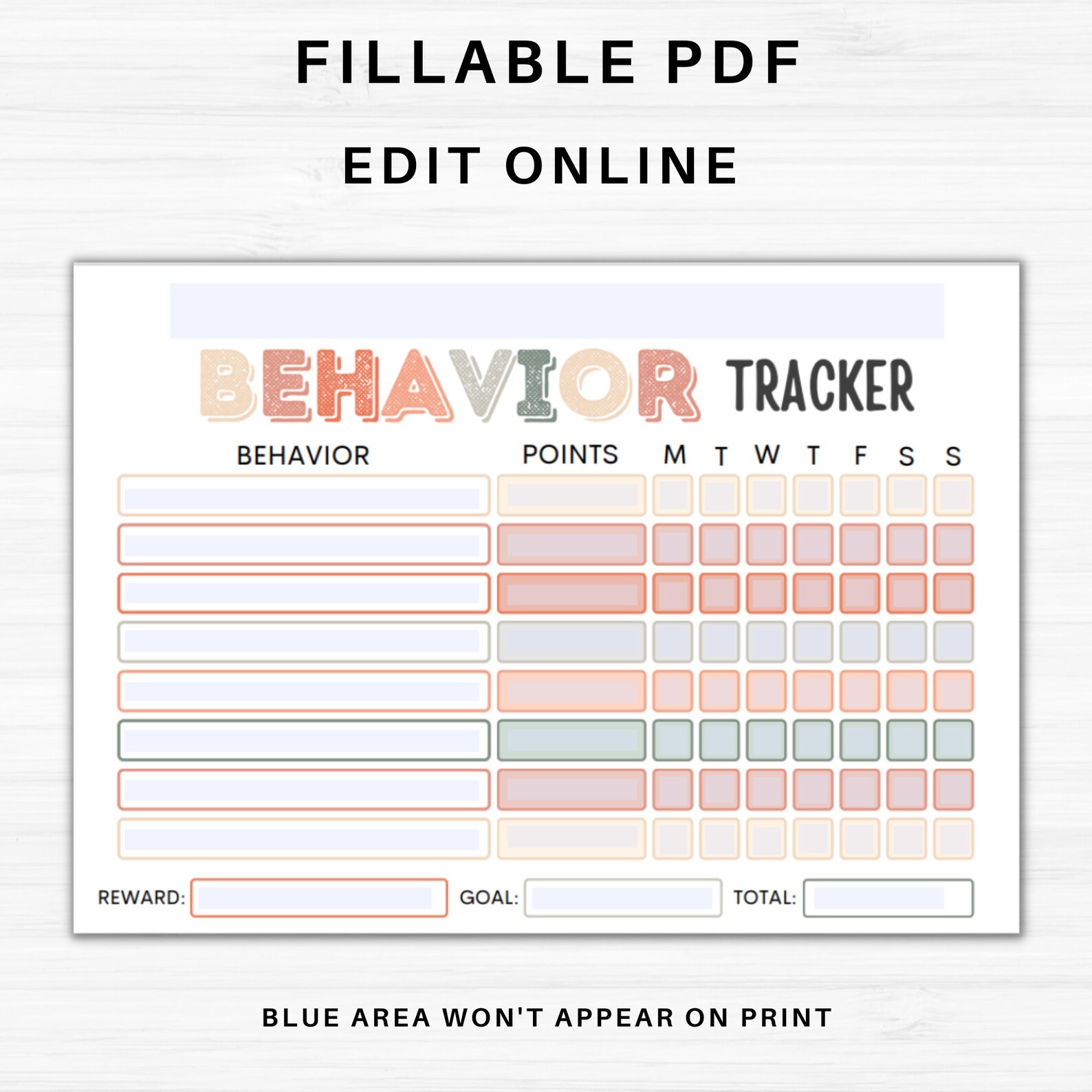 Behavior Reward Chart for Kids | Good Behavior Tracking | Children ...