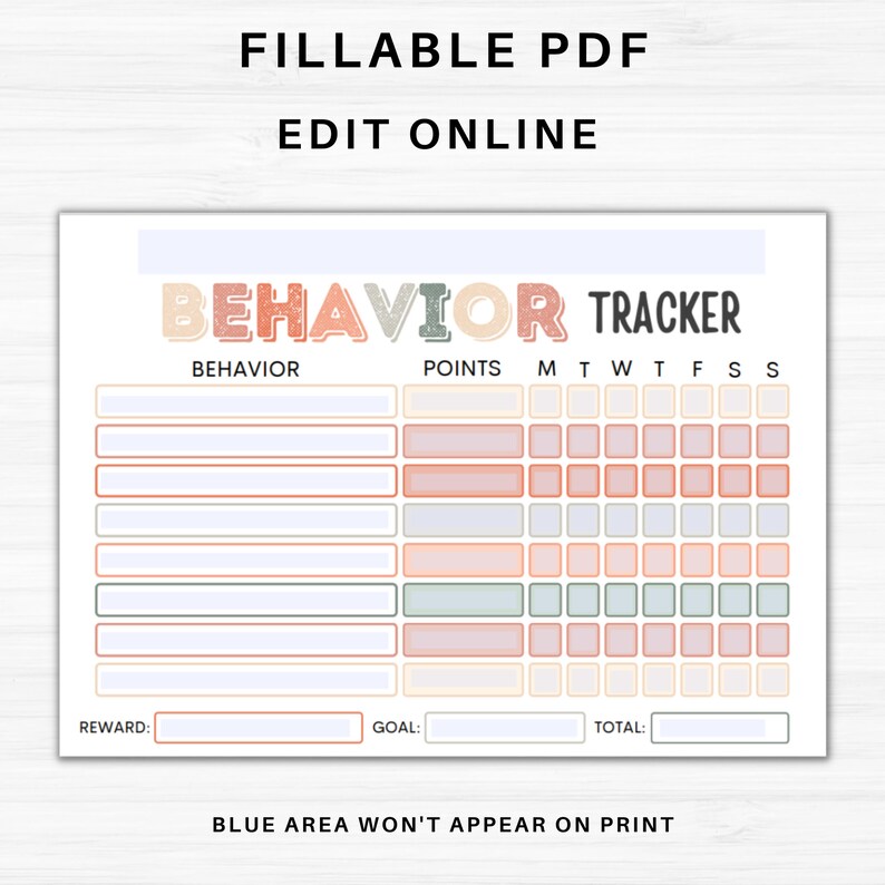 Behavior Reward Chart for Kids | Good Behavior Tracking | Children ...