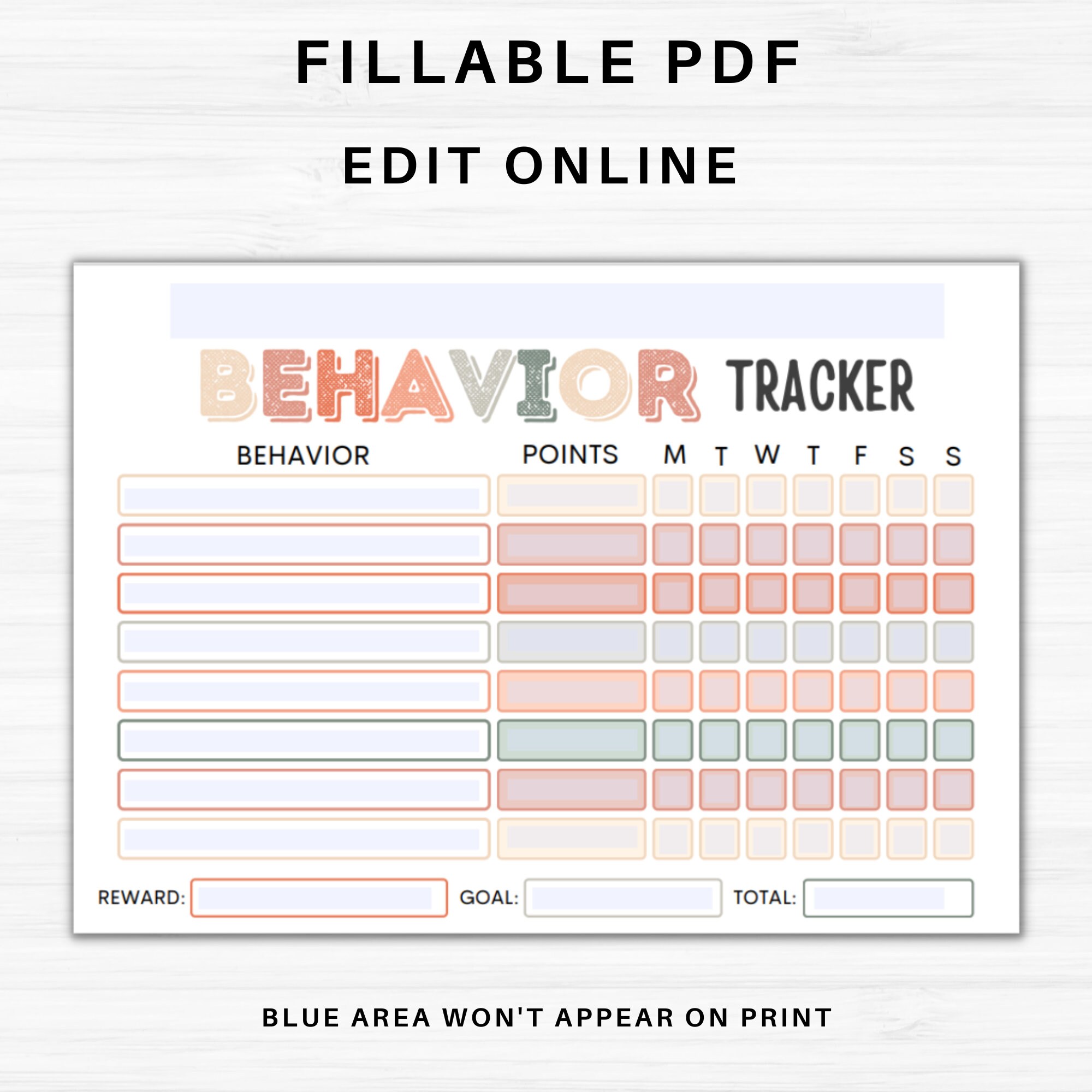 Behavior Reward Chart for Kids | Good Behavior Tracking | Children ...