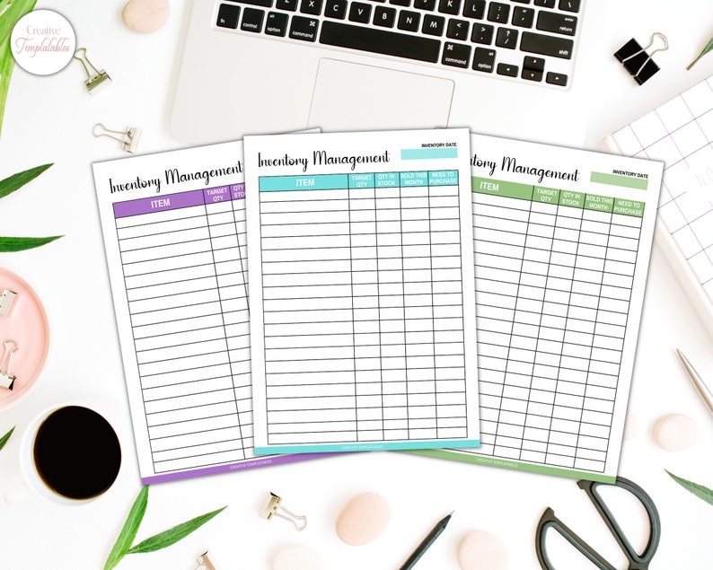 Inventory Management Planner Printable Inventory Tracker Stock Tracker ...