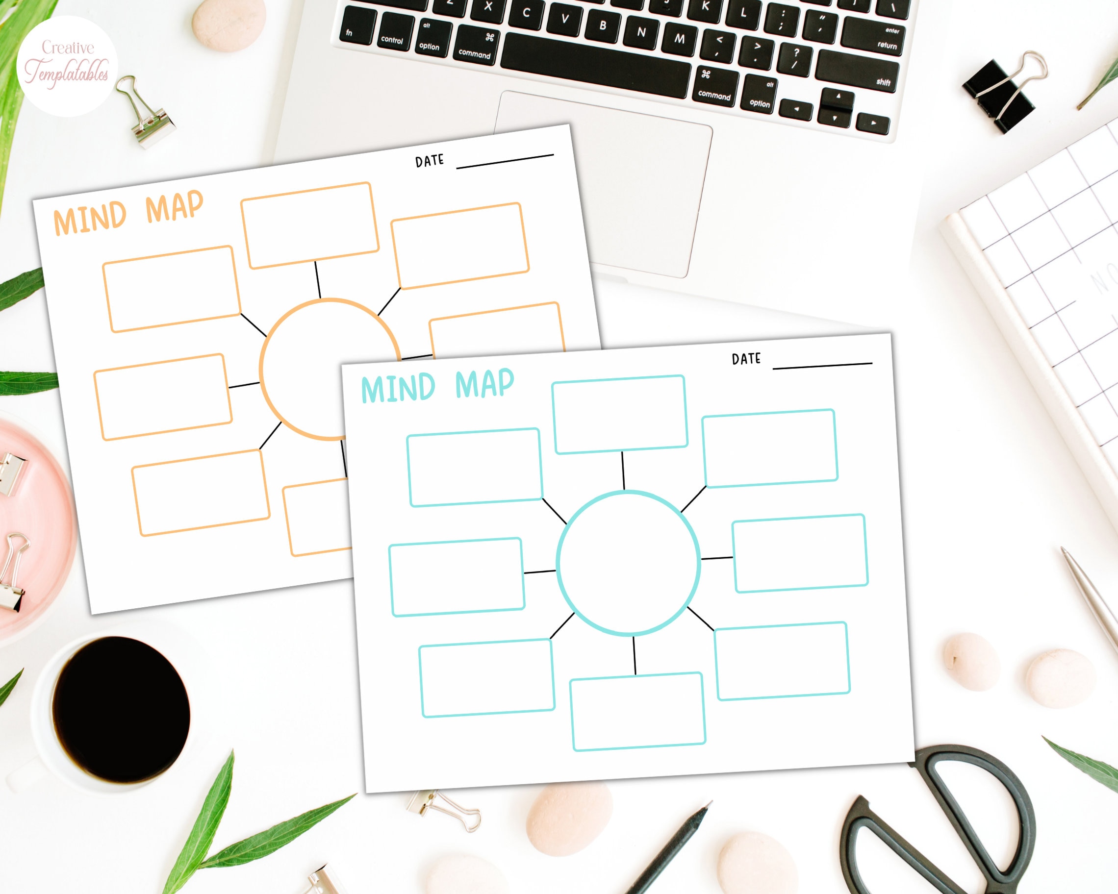 Mind Map Planner | Printable Mind Map Template | Study Guide | Idea Map ...