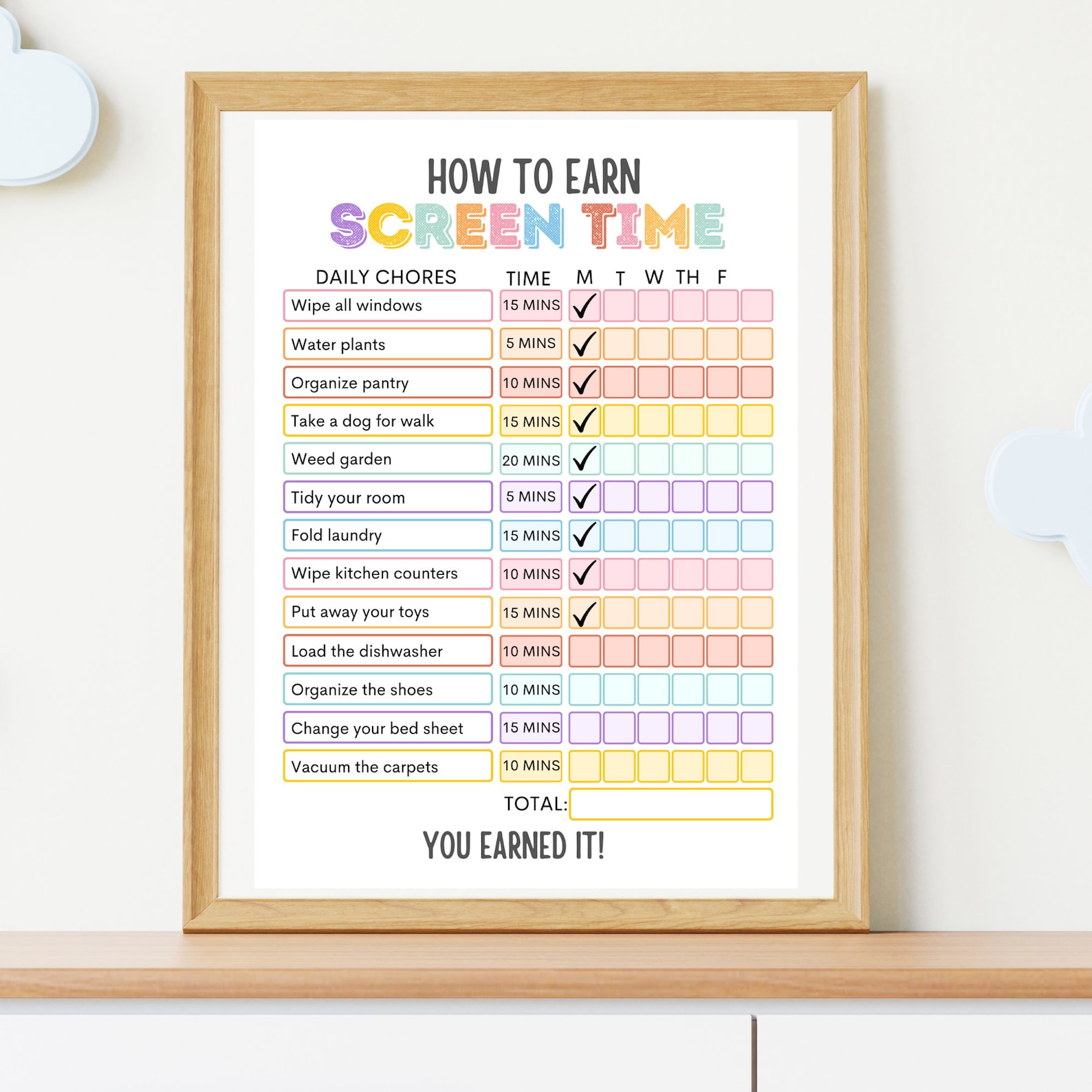 How to Earn Screen Time With Screen Bucks Editable Allowance Chore ...