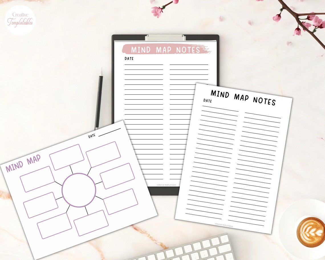 Mind Map Planner | Printable Mind Map Template | Study Guide | Idea Map ...