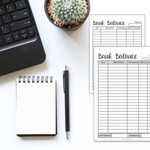 Bank Balance Tracker Finance Tracker Finance Log Saving Tracker Banking ...