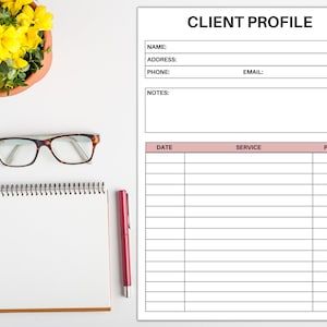 Client Profile Template | Editable Customer Profile Tracker | Client ...
