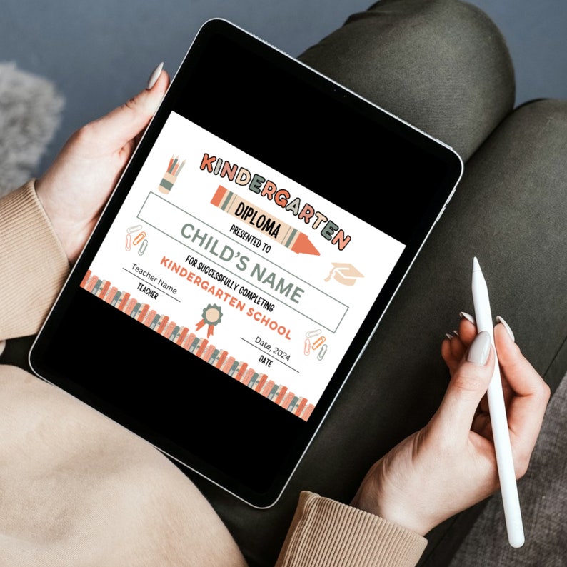 Kindergarten Diploma Certificate Editable Diploma Kindergarten ...