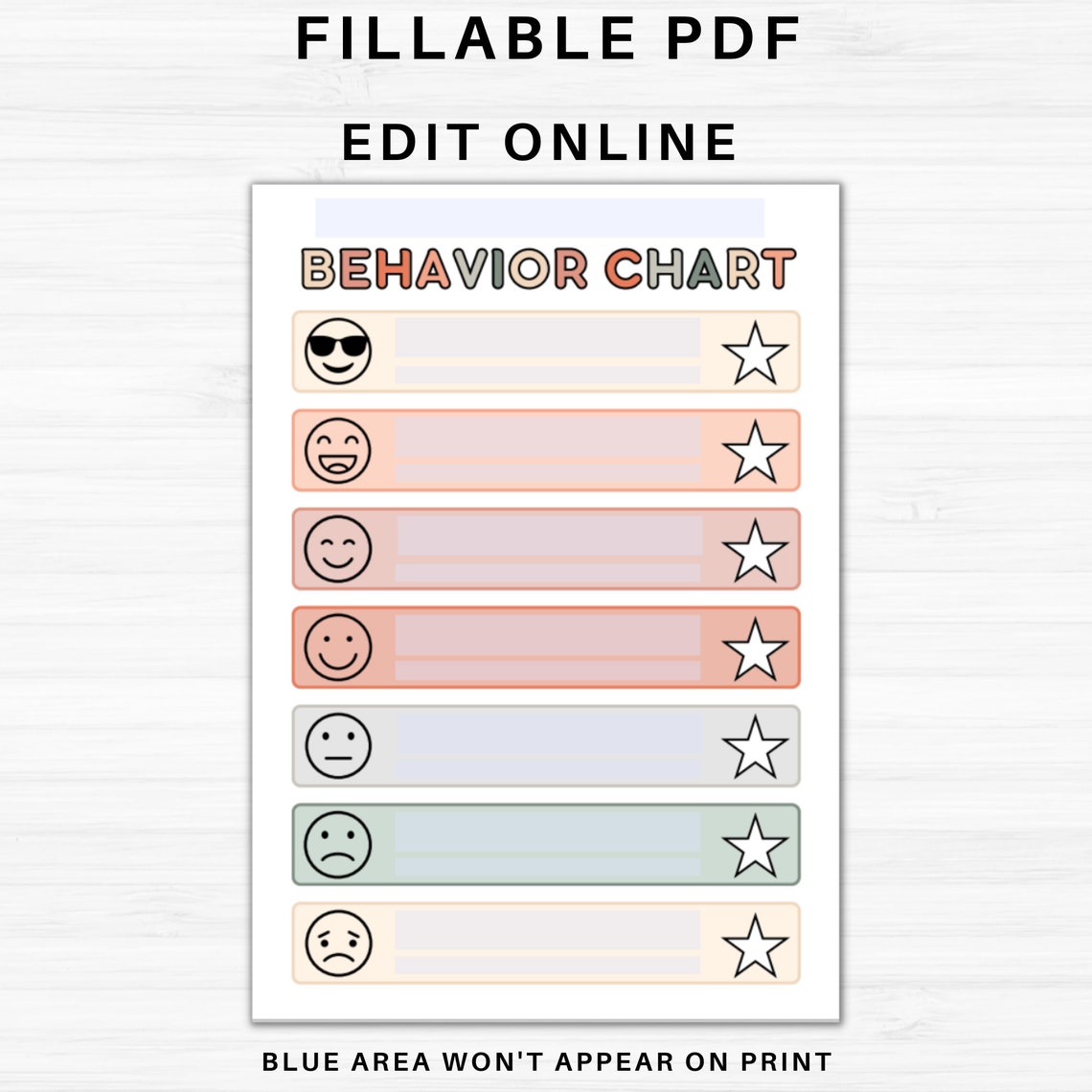 Behavior Reward Chart for Kids Good Behavior Tracking Children Behavior ...