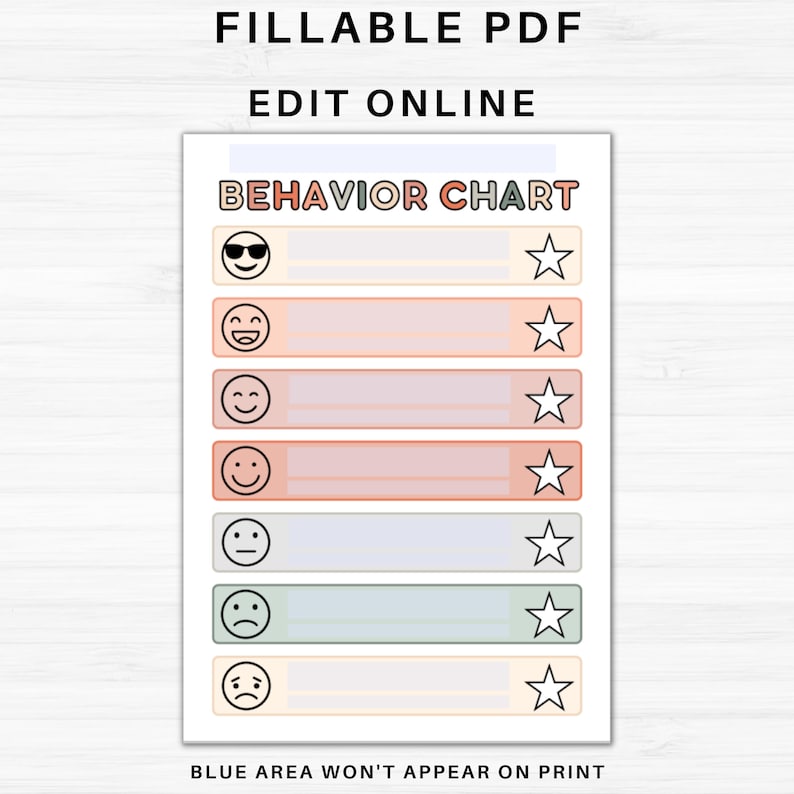 Behavior Reward Chart for Kids Good Behavior Tracking Children Behavior ...