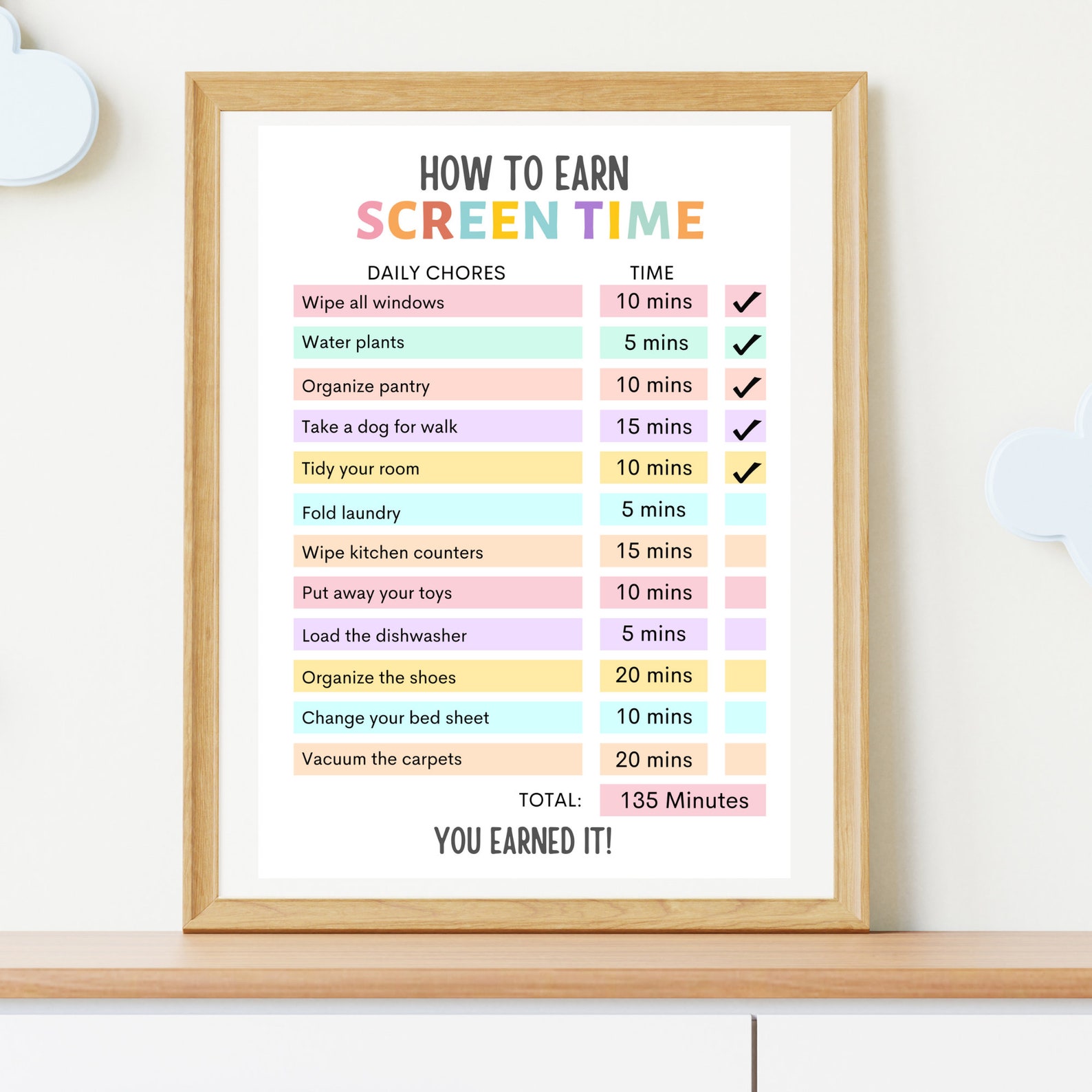 How to Earn Screen Time With Screen Bucks Editable Allowance - Etsy