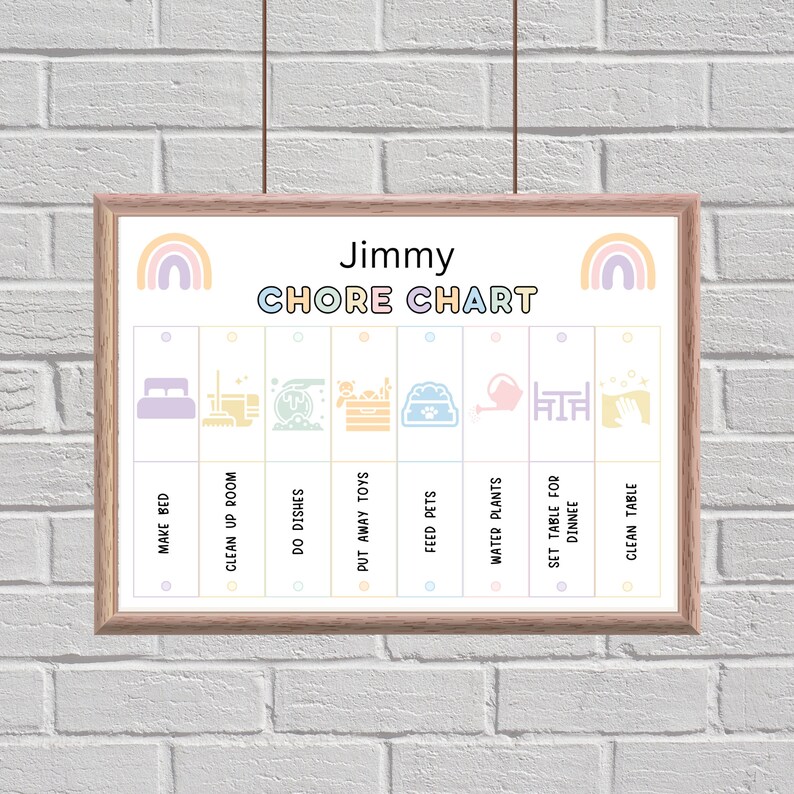 Kids Flip Routine Chart Editable Schedule for Kids Chore Chart Morning ...