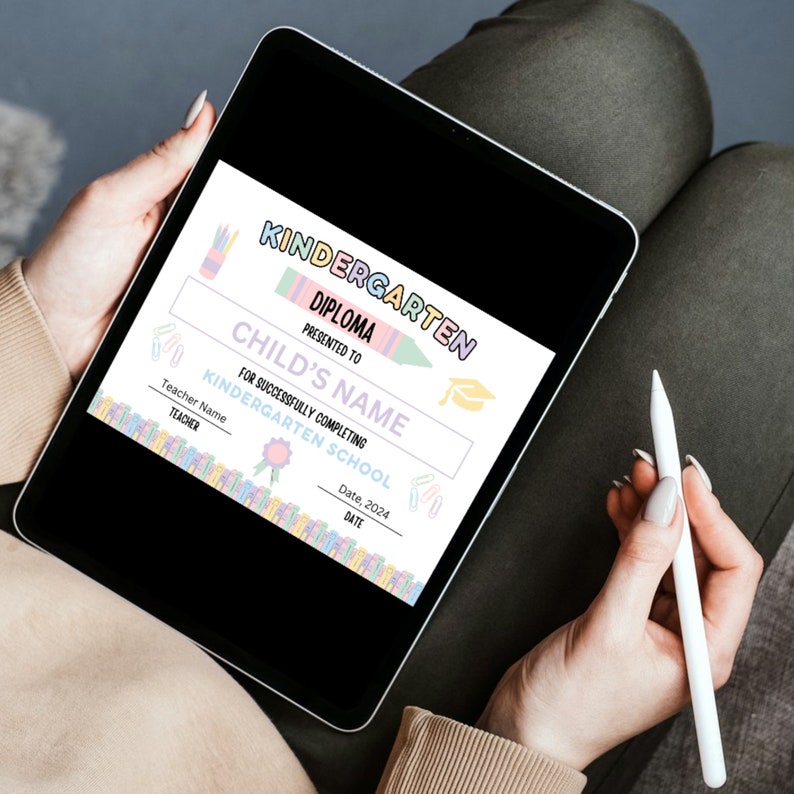 Kindergarten Diploma Certificate Editable Diploma Kindergarten ...