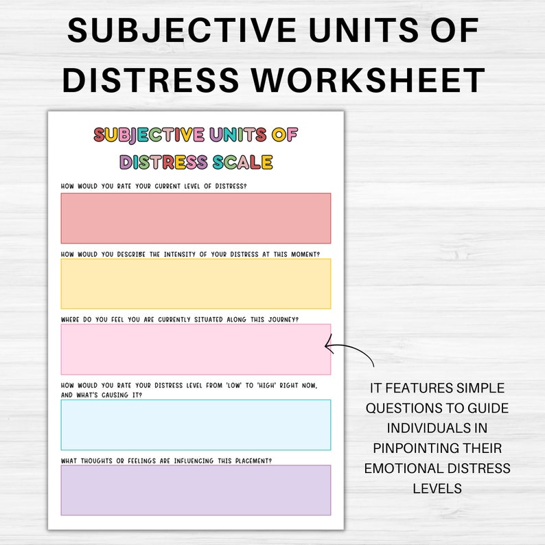 Subjective Units of Distress Scale SUDS Rating Scale Thermometer ...