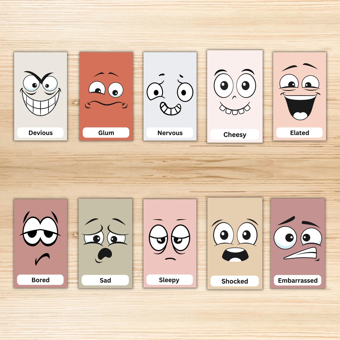 Kids Emotion Flashcards Printable Feeling Cards Calm Down Corner Zone ...