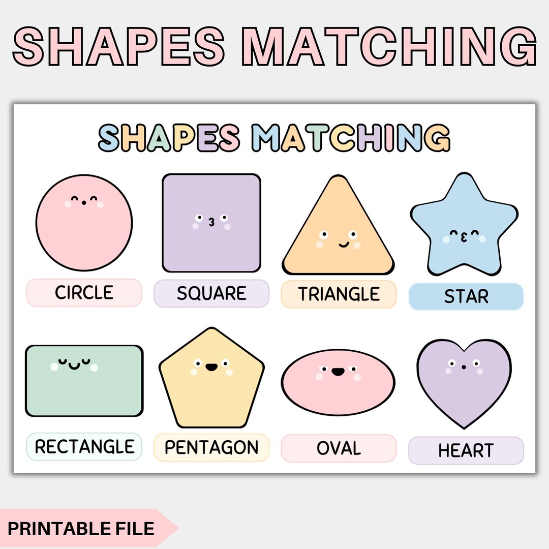 Shapes Matching Activity Printable Shapes Matching Shape Sorting Game ...