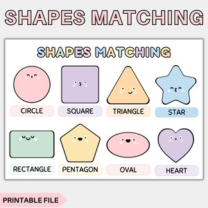 Shapes Matching Activity Printable Shapes Matching Shape Sorting Game ...