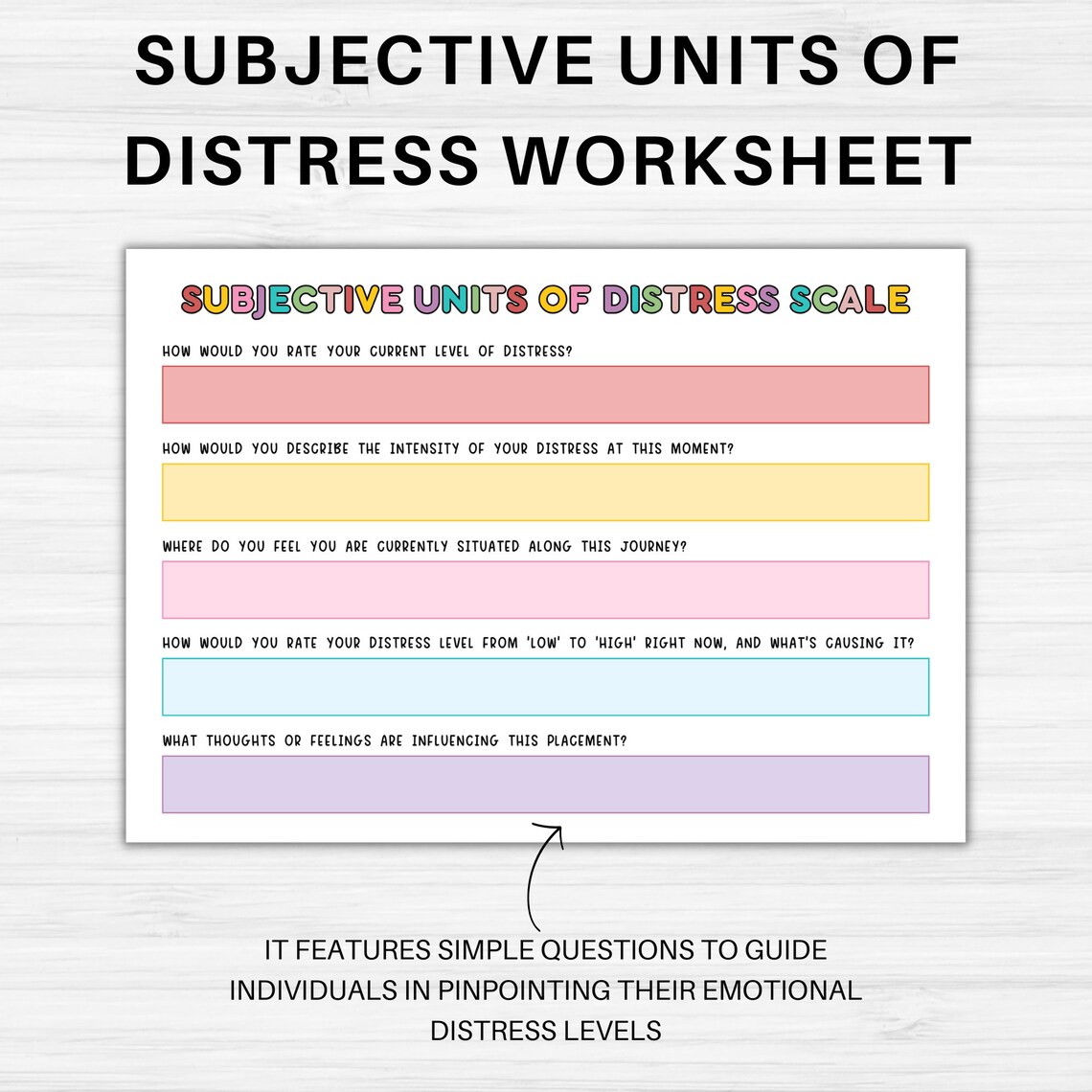 Subjective Units of Distress Scale SUDS Rating Scale Thermometer ...