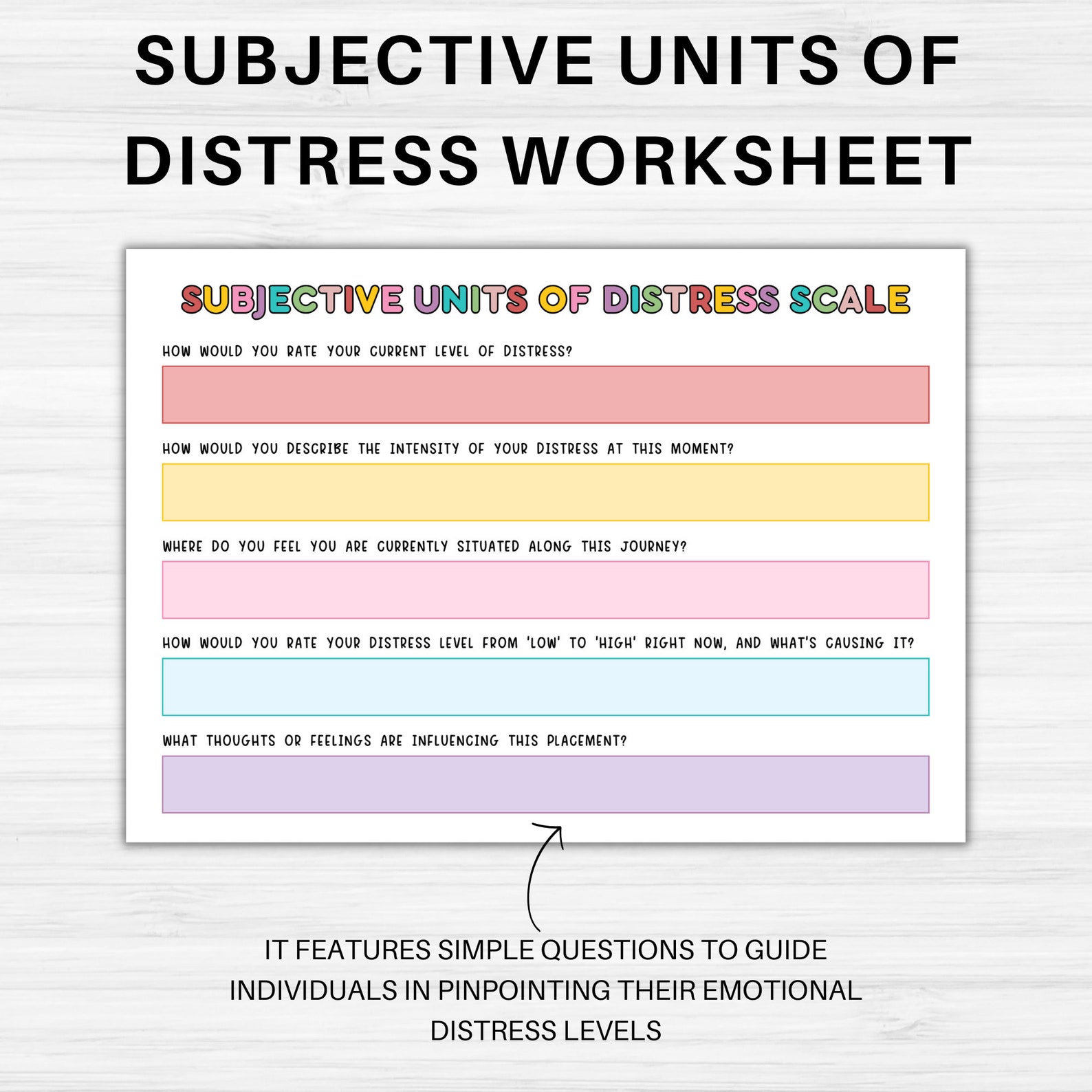 Subjective Units of Distress Scale SUDS Rating Scale Thermometer ...