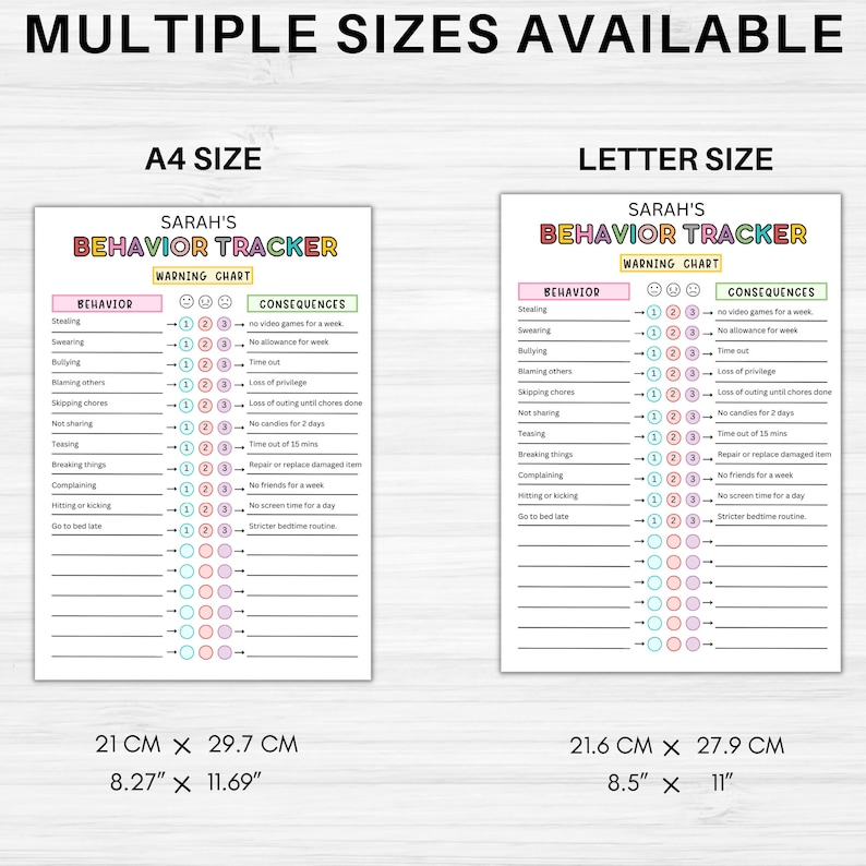 Behavior Reward Chart for Kids | Good Behavior Tracking | Children ...