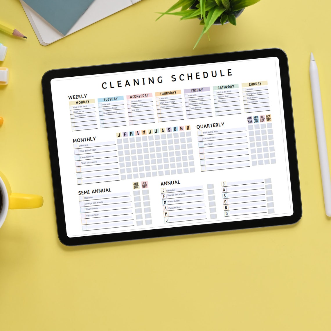 Cleaning Planner Cleaning Chore Chart Editable Cleaning - Etsy