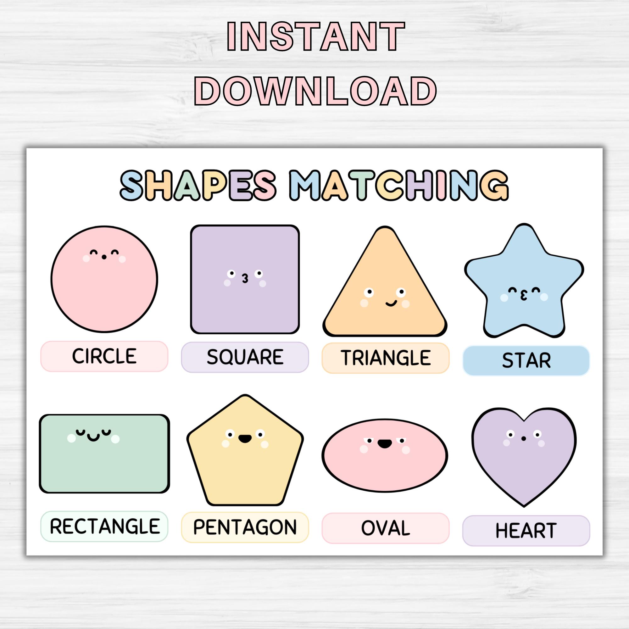 Shapes Matching Activity Printable Shapes Matching Shape Sorting Game ...