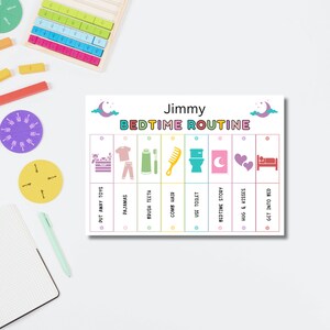 Kids Flip Routine Chart Editable Schedule for Kids Chore Chart Morning ...