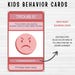 Kids Behavior Cards Editable Behavior Reward Cards Regulation Cards ...