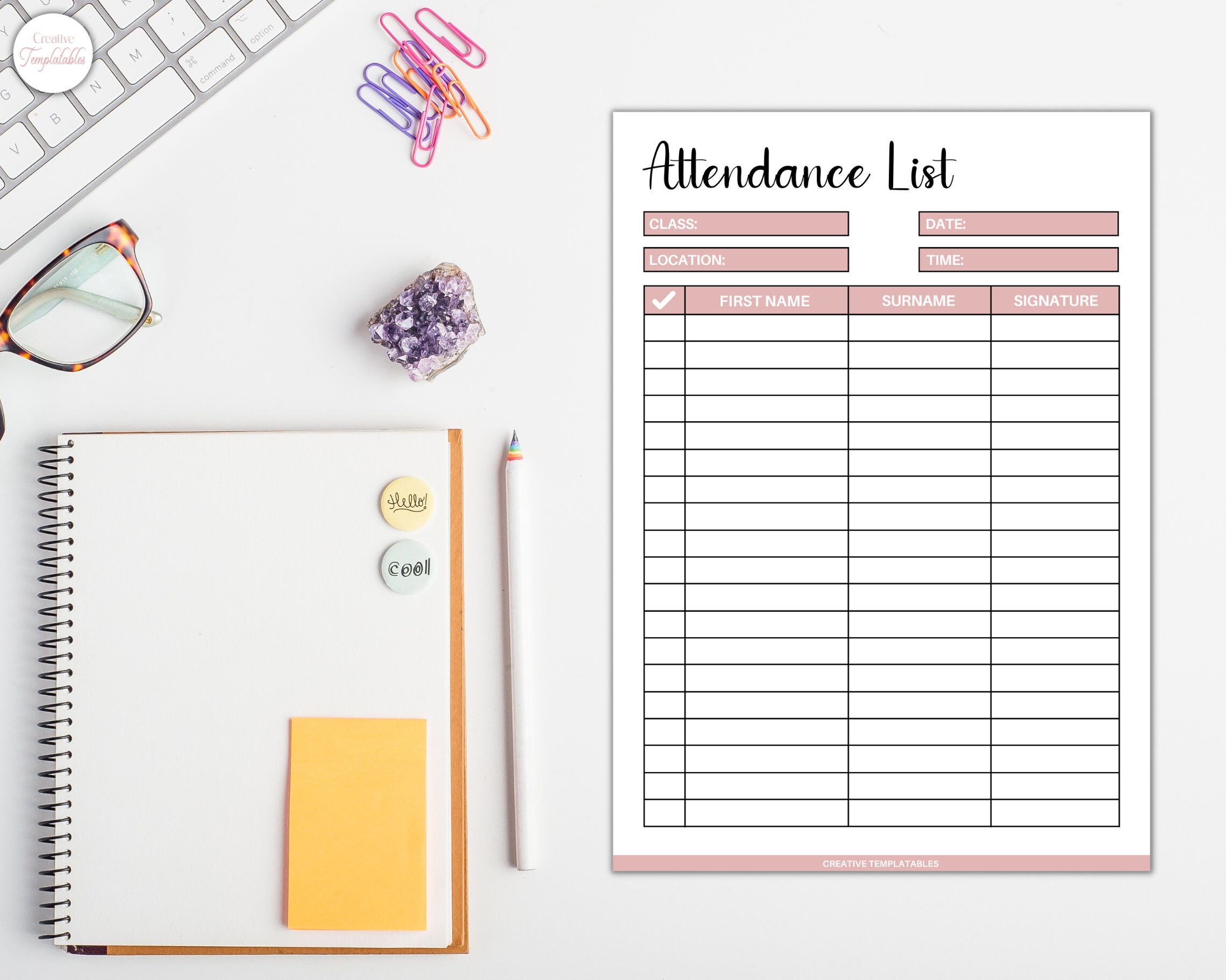 Attendance List | Editable Attendence Tracker | Attendance Management ...