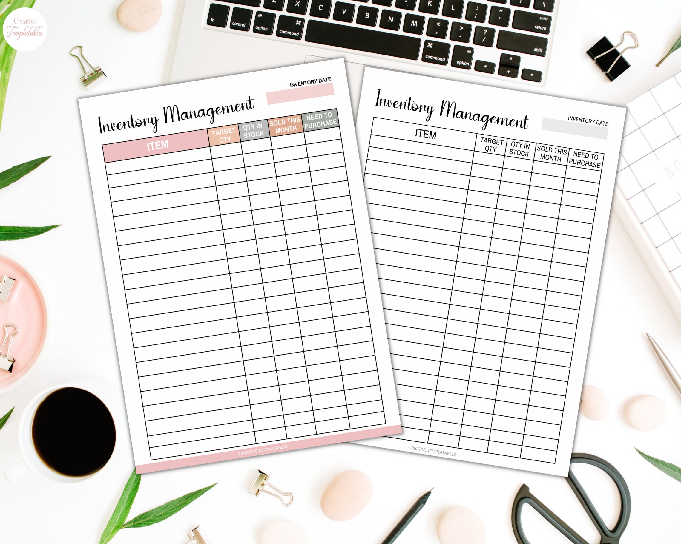 Inventory Management Planner Printable Inventory Tracker Stock Tracker ...