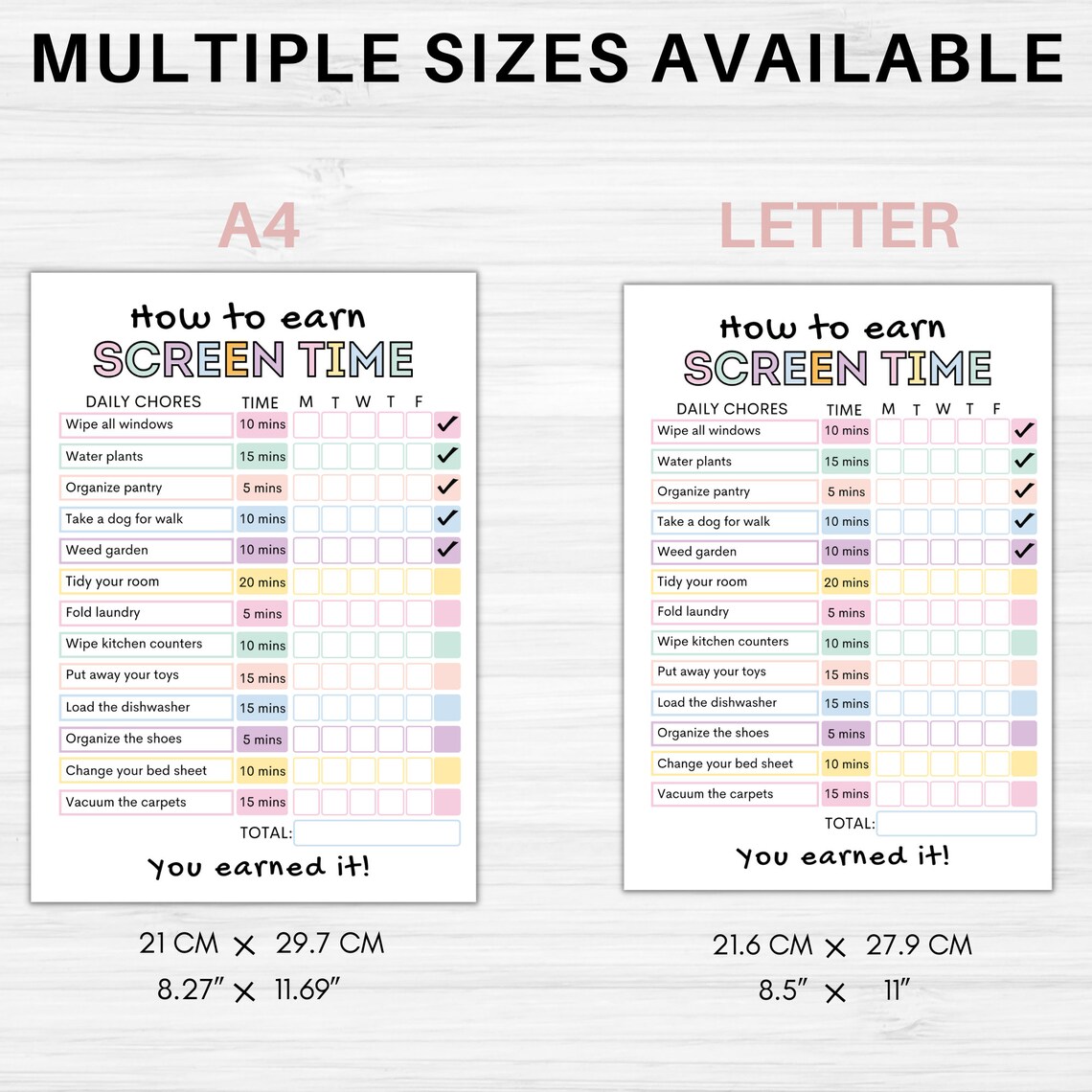 How to Earn Screen Time With Screen Bucks | Editable Allowance Chore ...