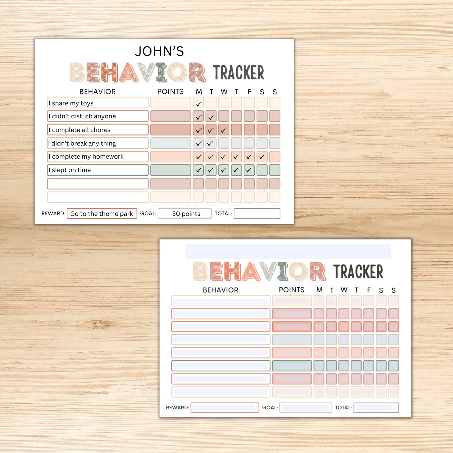 Behavior Reward Chart for Kids | Good Behavior Tracking | Children ...
