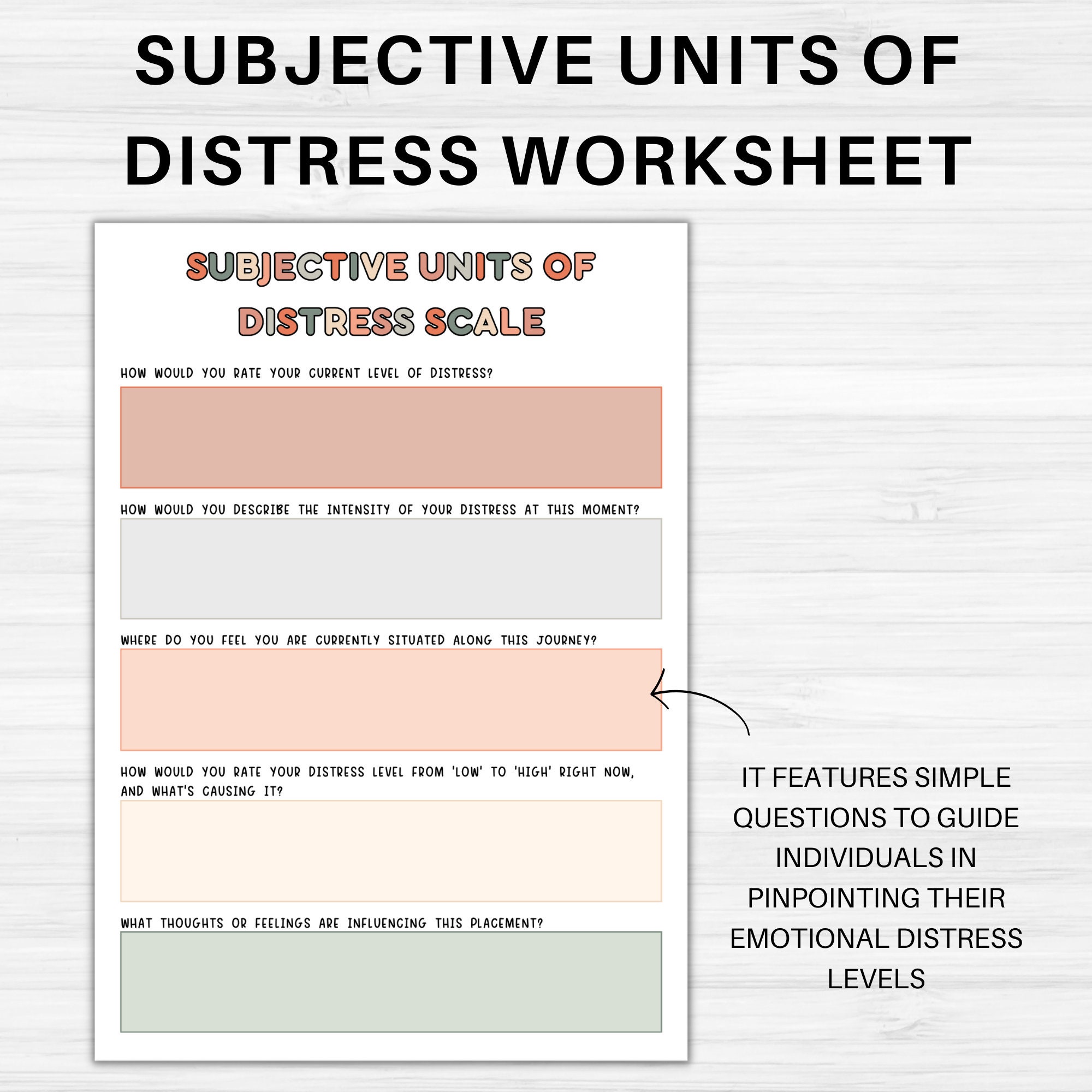 Subjective Units of Distress Scale SUDS Rating Scale Thermometer ...