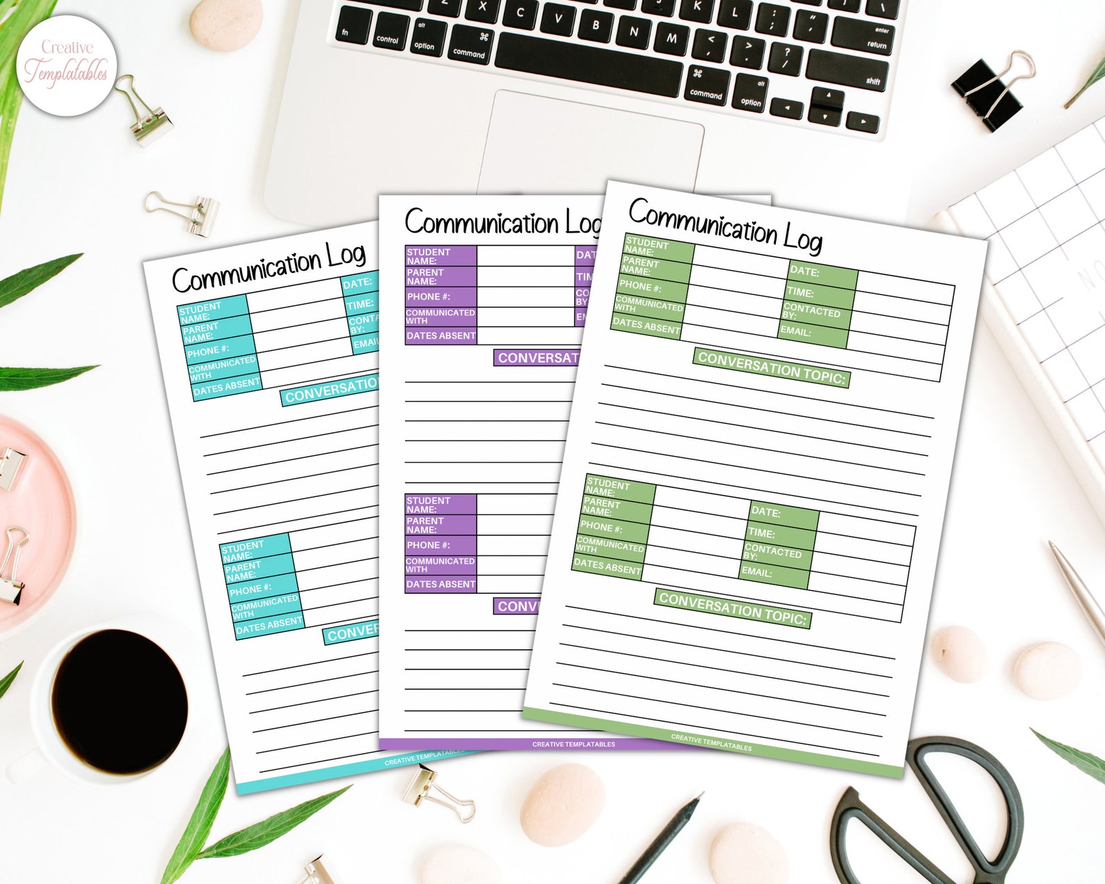 Teacher Communication Log Printable Teacher Log Communication Tracker ...